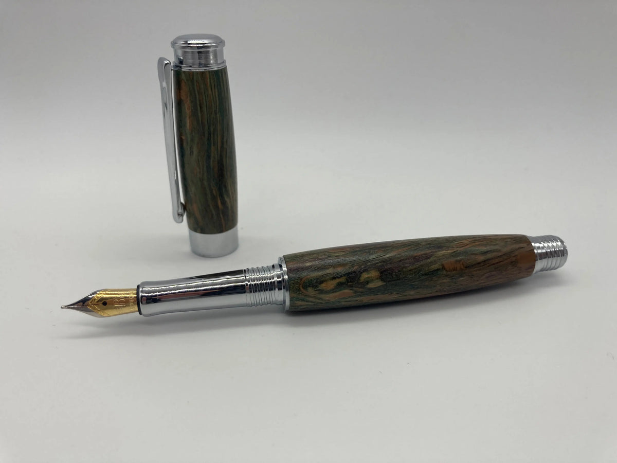 Killerton Dyed Cork oak fountain pen - handmade by Devon pens – DevonPens