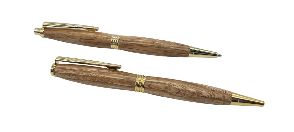 Pen & pencil set in Holm Oak from Thomas Hardy's House, – DevonPens