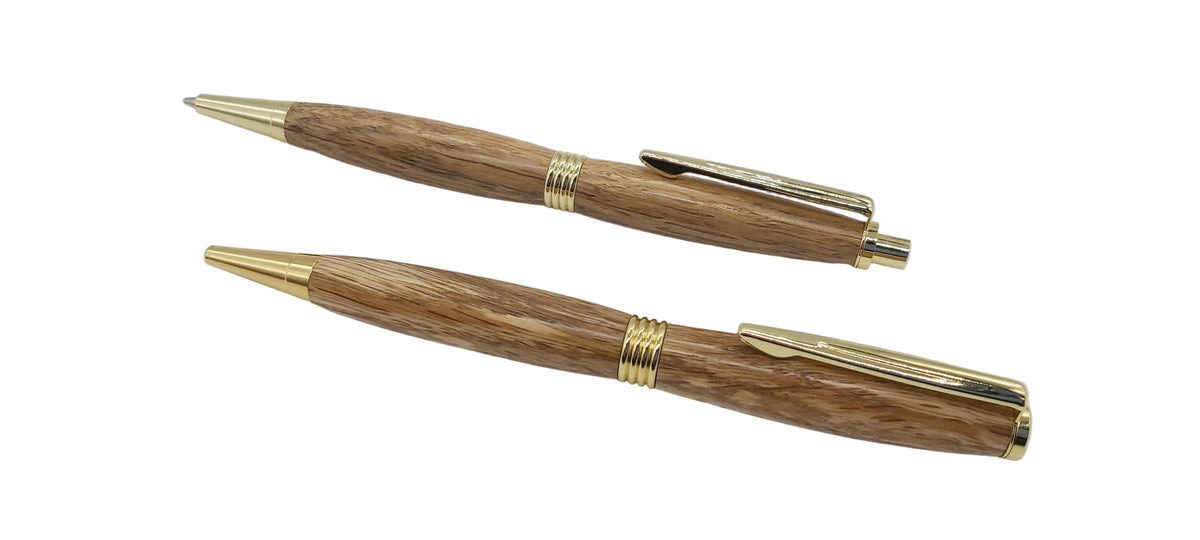 Pen & pencil set in Holm Oak from Thomas Hardy's House, – DevonPens