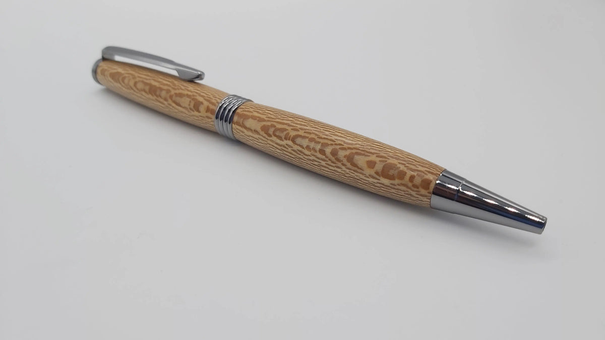 Powderham castle - lacewood handmade ballpoint pen - DevonPens
