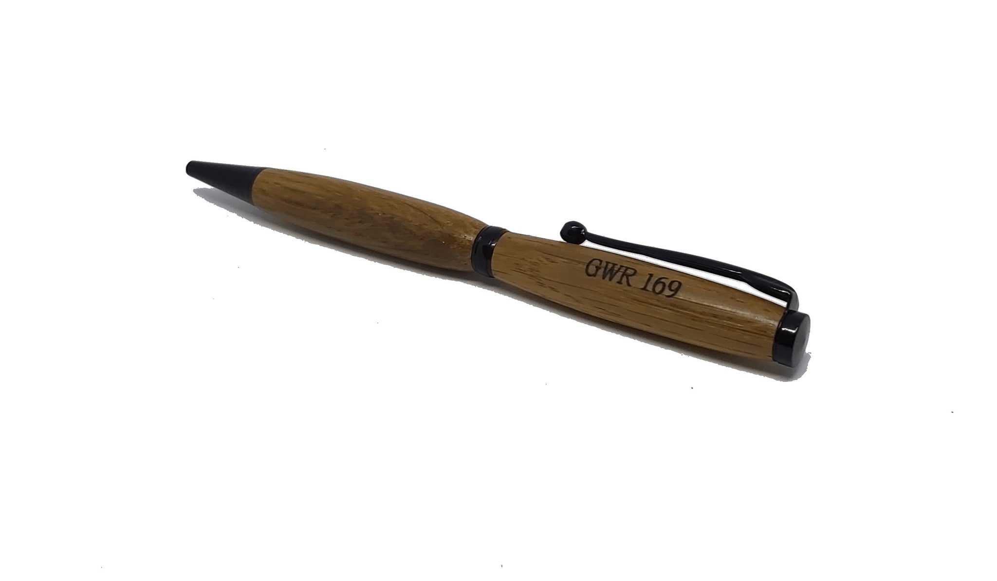 Railway pen - Ballpoint twist pen in Oak taken from GWR 169 carriage ...